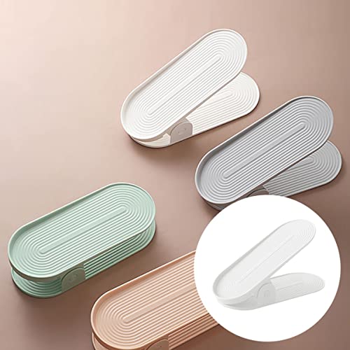 Baluue 6 pcs Shoe Small Rack Stacker High Stand Shoes Support Removable Slipper Plastic Slots Saver Cabinet Space-Saving Holder Organizer, Stands Layer Adjustable Heel for