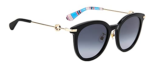 Kate Spade New York Women's Keesey/G/S Oval Sunglasses, Black, 53mm, 22mm