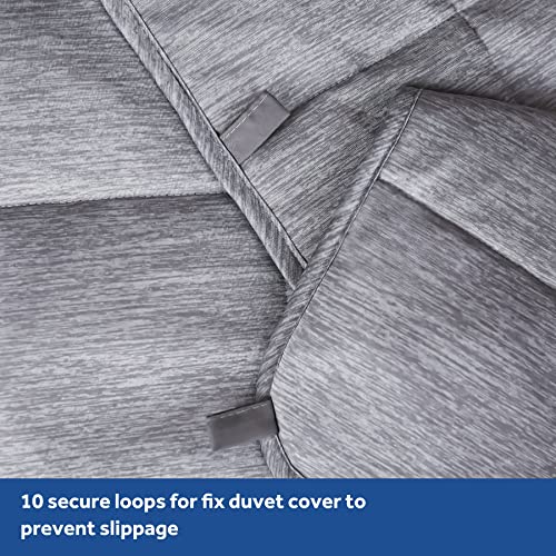 Silkyrest Cooling Weighted Blanket for Adults 15lbs 60" x 80" Queen Size Double-Sided Heavy Blanket for Sleeping Breathable Microfiber Material with Glass Beads for Summer, Gifts for Men Women, Grey