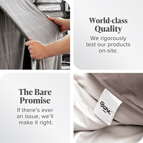 Bare Home Sherpa Fleece Blanket - Full/Queen Blanket - Blanket for Bed, Sofa, Couch, Camping and Travel - Warm & Lightweight - Fluffy & Soft - Reversible (Full/Queen, Stirling Plaid - Grey/White)