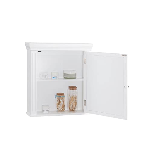 TNLOJI Removable Wooden Medicine Cabinet with Crown Molded Top