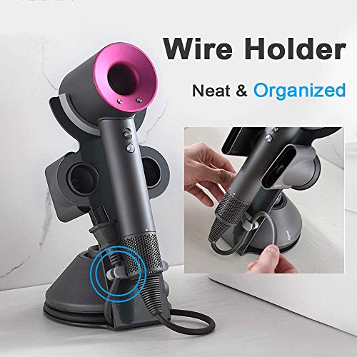 Stand Holder for Dyson Supersonic Hair Dryer Diffuser Nozzles and Wall Mounted Holder for Dyson Airwrap Styler Accessories Storage Stand Rack Bracket with Adhesive for Home Bedroom Bathroom Organizer