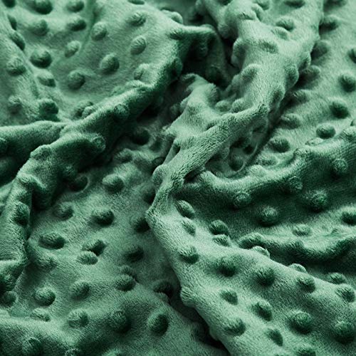 TONGDADA Weighted Blanket Cover (Dark Green Minky Dot, 60''x80'' Duvet Cover)