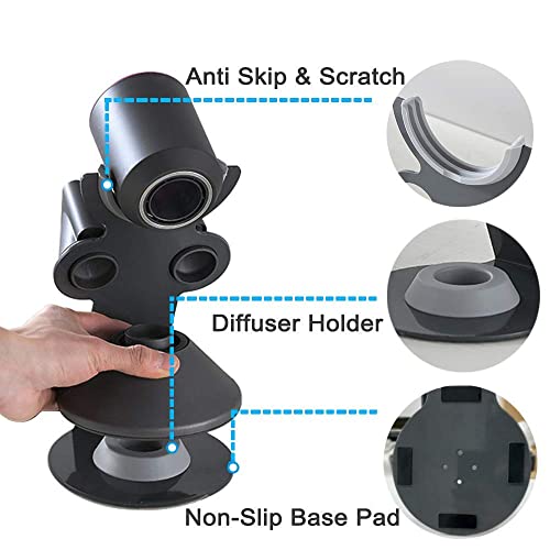 Stand Holder for Dyson Supersonic Hair Dryer Diffuser Nozzles and Wall Mounted Holder for Dyson Airwrap Styler Accessories Storage Stand Rack Bracket with Adhesive for Home Bedroom Bathroom Organizer