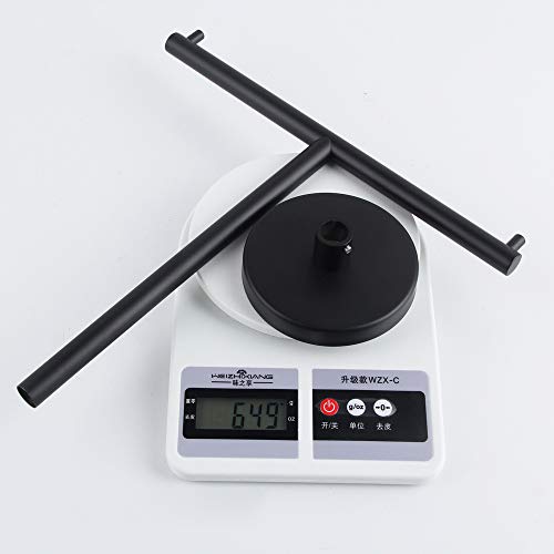 GERZWY Matte Black Hand Towel Holder Tree Rack Free Standing SUS 304 Stainless Steel Countertop Towel Ring DZY08-BK