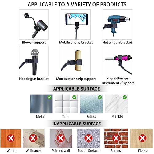 Linkidea Hair Dryer Holder, 360 Degree Rotating Lazy Hair Dryer Stand with Suction Cup, Hand Free Blow Dryer Holder for Mirror and Ceramic Tile