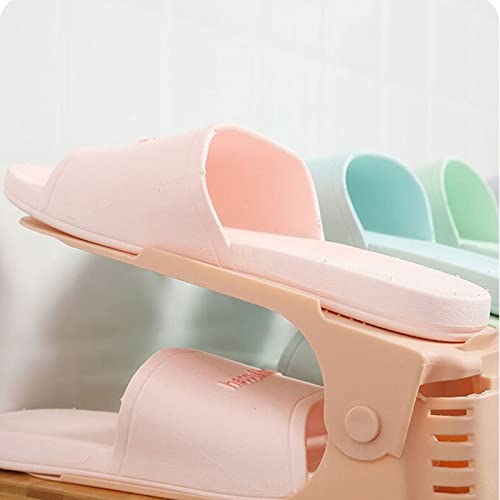 CHICIRIS Shoe Stacker, Shoe Slots Double Layer Shoe Shelf for A Pair of Shoes, 3.9 x 9.8 x 3.1 (Nordic Yellow)