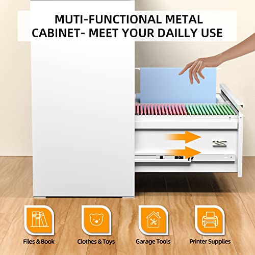 INTERGREAT White Two Drawer Lateral File Cabinets