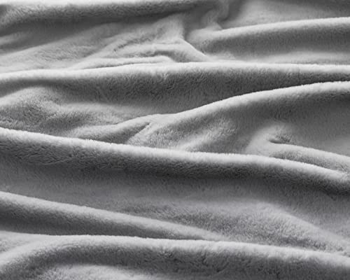 Gravity Blanket Weighted Blanket, Faux Fur Rabbit Blanket, 10 lbs Grey 48" x 66", The Original Weighted Blanket for Sleep, Breathable Throw Blanket