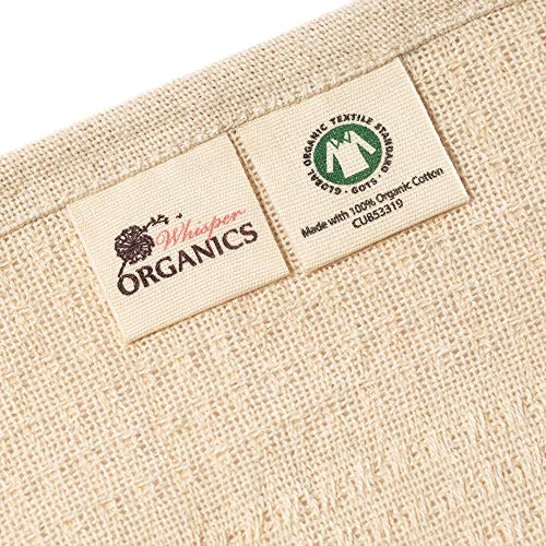 Whisper Organics Organic Cotton Throw Blanket G.O.T.S. Certified (60x80, Natural)