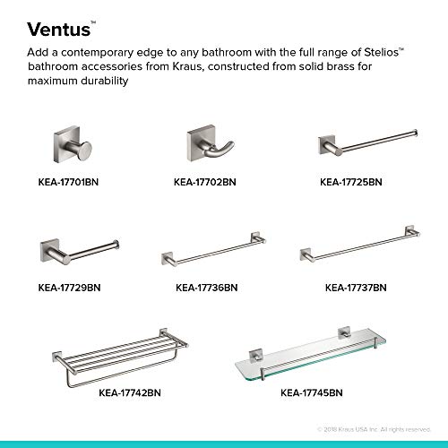 Kraus Ventus Bathroom Shelf, Brushed Nickel Finish, KEA-17745BN