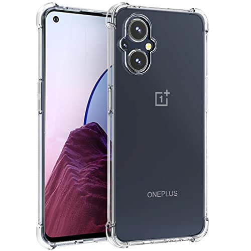Osophter for Oneplus Nord N20 5G Case Clear Transparent Reinforced Corners TPU Shock-Absorption Flexible Cell Phone Cover for Oneplus Nord N20(Clear)