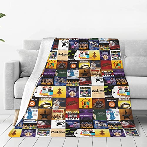 Must Sees Show Collage Throw Blanket Cozy Blanket for Living Room Bedroom Sofa Camping Travel Soft Warm Portable