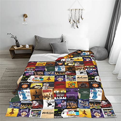Must Sees Show Collage Throw Blanket Cozy Blanket for Living Room Bedroom Sofa Camping Travel Soft Warm Portable