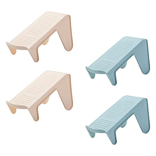 Veemoon 8pcs Rack% Bathroom Saving Organizer Multi- Holder Layer for Plastic Stands Blue Stacker Deck Shoes Stack Wall, Space Clo Slots Double Professional Stacker: Simple