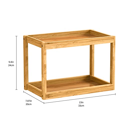 TCJJ 2 Tier Bathroom Counter Organizer, Countertop Standing Rack Cosmetic Holder, Countertop Storage Shelf Cosmetic Organizer Holder