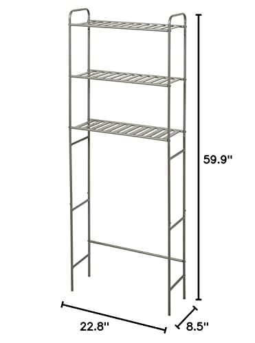 Zenna Home 2265NN Slat Style Bathroom Space Saver, Satin Nickel
