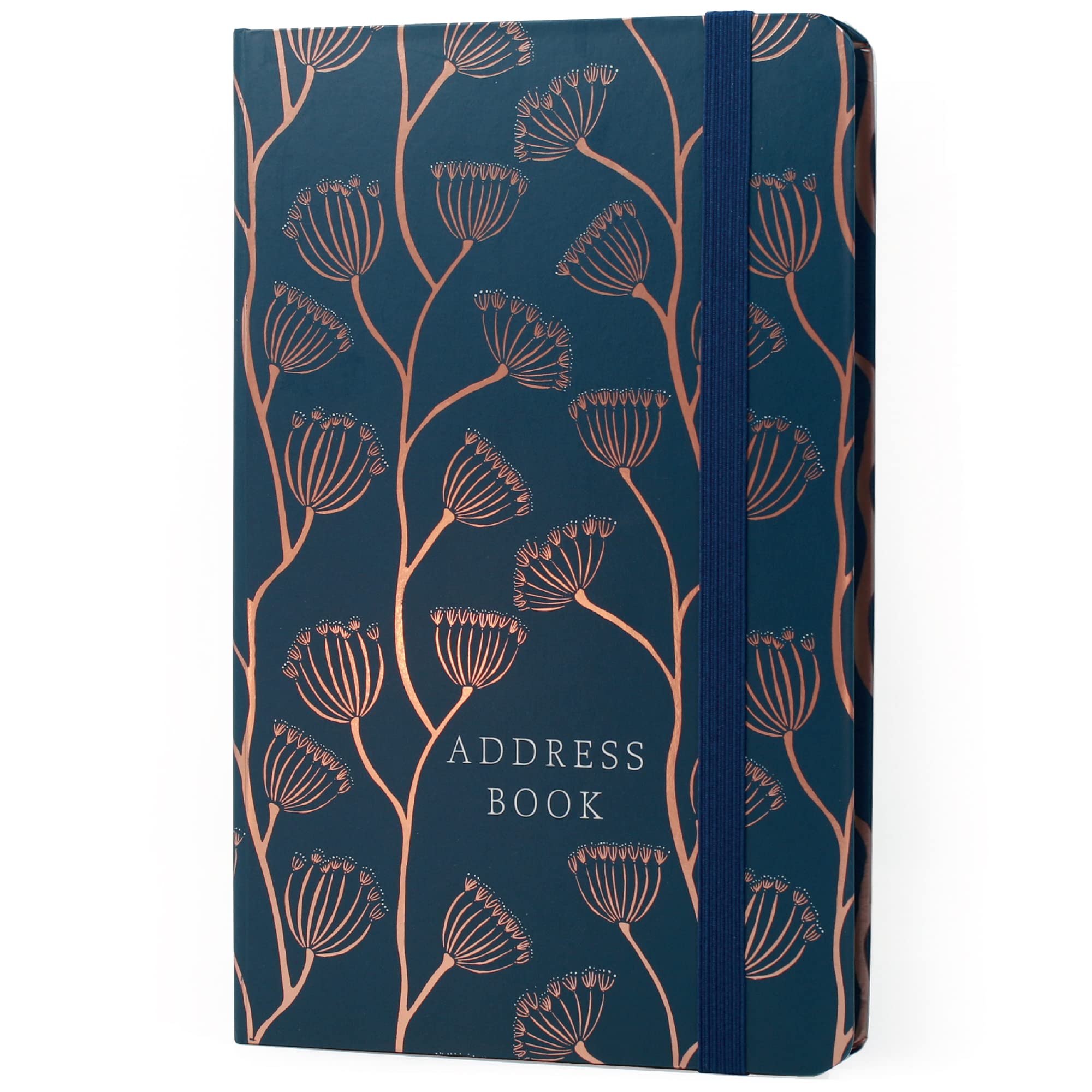 Boxclever Press Small Address Book with Over 400 Spaces! Hardcover Address Book with Alphabetical Tabs, Pocket & Change of Address Labels. Stunning Address Books - 8 x 5''