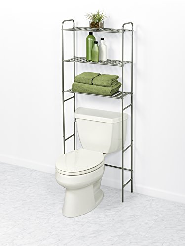 Zenna Home 2265NN Slat Style Bathroom Space Saver, Satin Nickel