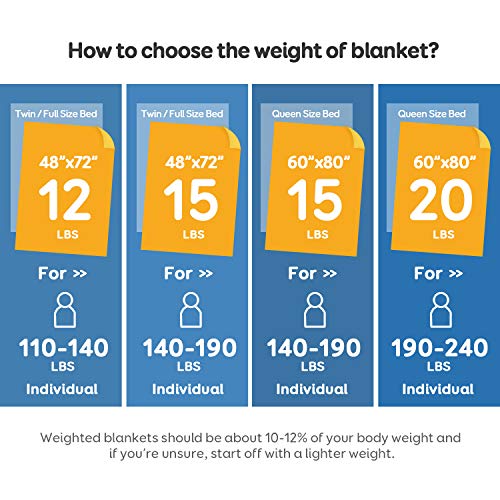 Uttermara Weighted Blanket Queen Size 15lbs 60x80 inches, Sherpa Weighted Blankets with Soft Plush Fleece, Cozy Warm White Sherpa Snuggle Thick Heavy Blanket Great for Relax and Calming, Grey