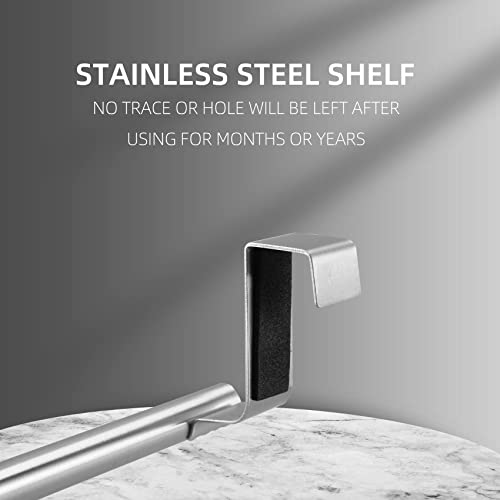 Spacesea Towel Rack for Cabinet, Strong Steel Kitchen Over Cabinet Towel Bar Rack - 2 Pack