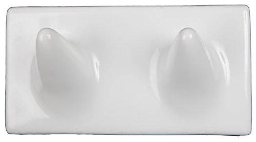 Ceramic Double Wash Cloth Hook Tile Niche Shelf