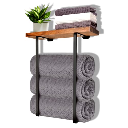 2-Pack Under Sink Organizer and Towel Rack Wall Mounted for Bathroom Decor