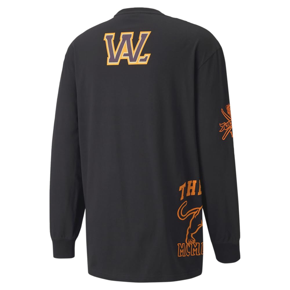 Puma Mens We are Legends Crew Neck Long Sleeve Athletic Tops Casual - Black - Size XL