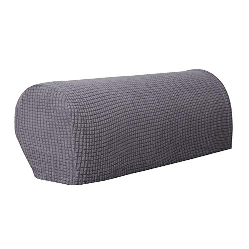 BORDSTRACT 2PCS Armrest Covers, Thick Couch Cover Armchair Slipcovers, Stretch Sofa Arm Covers Protector, for Chair Sofa Recliner Waterproof Dustproof(Light Gray)