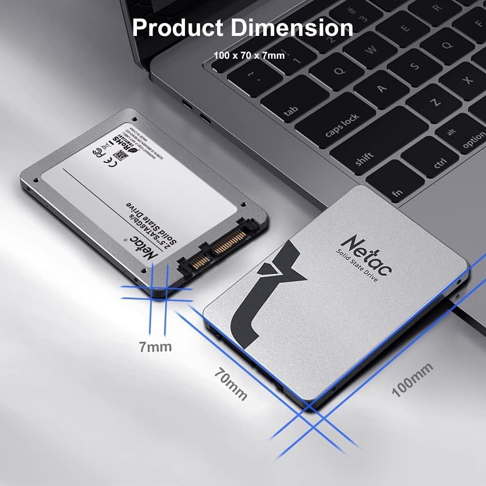 Netac 1TB SATA Internal Solid State Drive SSD Up to 550MB/s 2.5 Inch Internal SSD 3D NAND Easy to Install for Laptop Computer Upgrade Speed Game