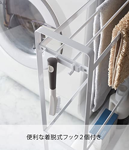 YAMAZAKI home 4292 Towel Rack and Bath Cart-Rolling Bathroom Storage Organizer, One Size, White