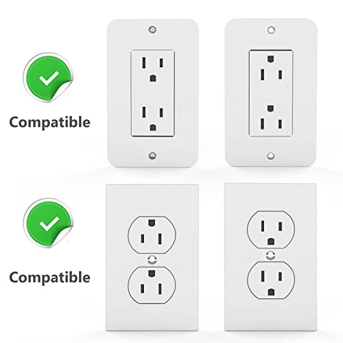 WALI Bundle β 2 Items: Outlet Shelf Wall Holder 1 Pack, White and Outlet Shelf for Bathroom 1 Pack, White