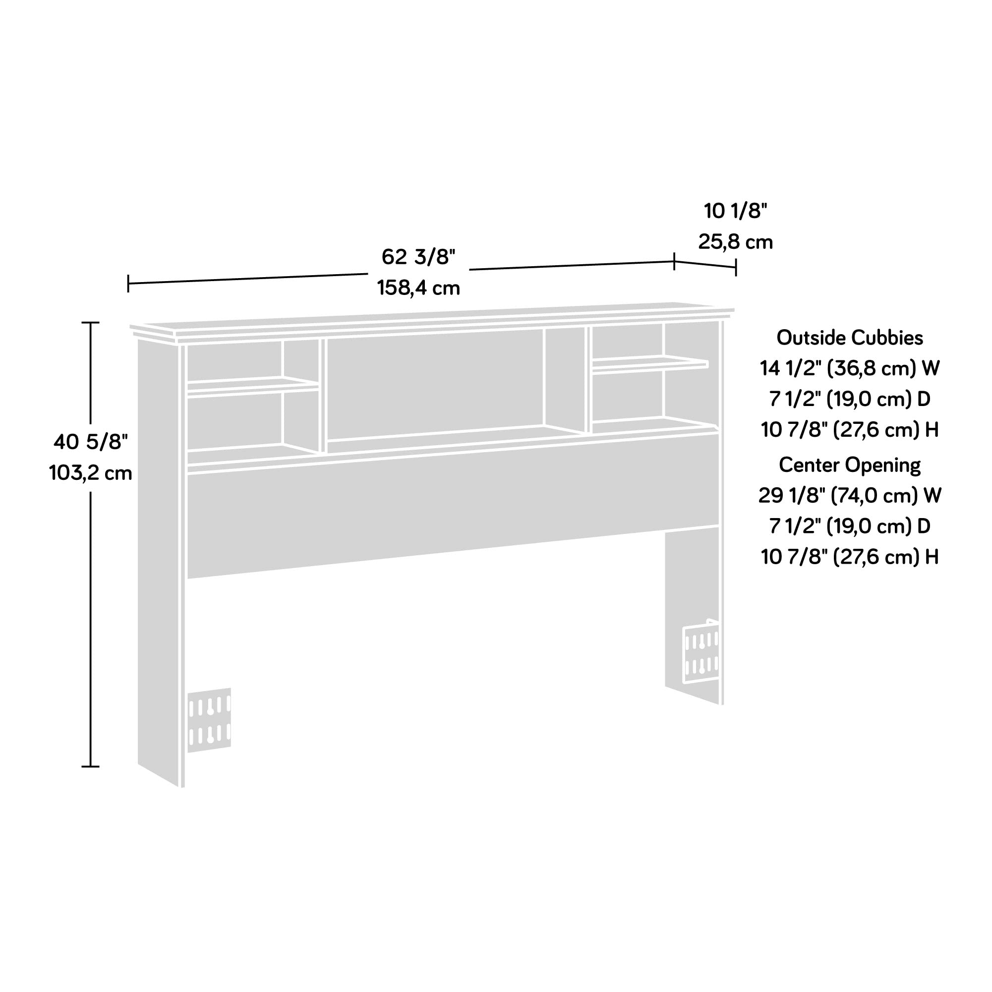 Sauder River Ranch Full-Queen Headboard, White Plank Finish