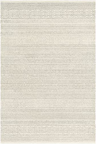 Mark&Day Wool Rugs, 8x10 Melun Global Medium Gray Area Rug, Beige Brown Carpet for Living Room, Bedroom or Kitchen (8' x 10')