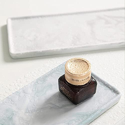Bathroom Vanity Tray, Ceramic Marble Decor Tray, Bathroom Kitchen Countertop Organizer Cosmetic Tray for Perfume Soap Candles Jewelry Ring Towel Bathroom Accessories