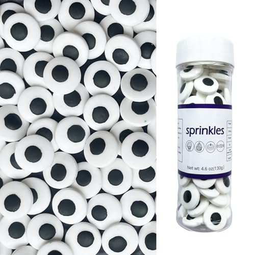 Weraru Big Candy Eyeballs Eye Ball Sweets Cake Cupcake Toppers Cookie Dessert Sprinkles Decorations for Birthday Party Supplies 4.2Ounce
