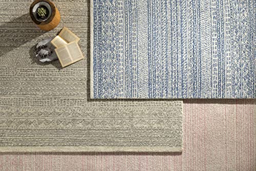 Mark&Day Wool Rugs, 8x10 Melun Global Medium Gray Area Rug, Beige Brown Carpet for Living Room, Bedroom or Kitchen (8' x 10')