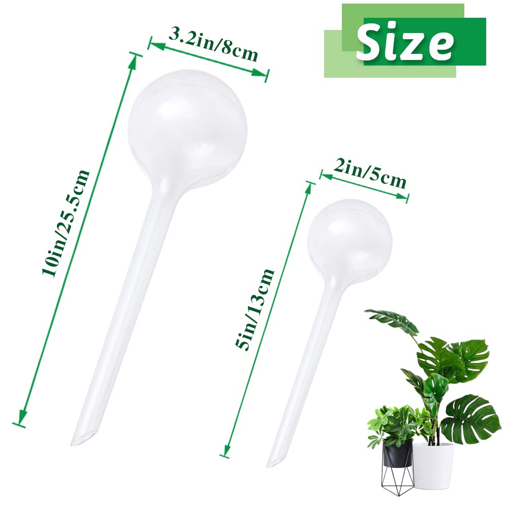 14 Pcs Plant Clear Watering Bulbs,Plastic Automatic Self-Watering Globes,Garden Water Device Watering Bulbs for Plant Flower Indoor Outdoor