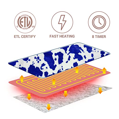 Weighted Heated Blanket,36" x 48" Small Weighted and Heated Throw Blankets, 5Lbs, Weighted Lap Blanket for Adults ,Children ,12 Heating Levels & 8 Timer, Machine Washable, for Teens and Kids