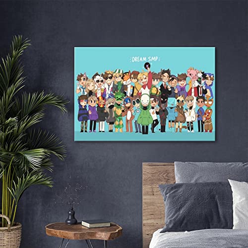 Posters Painting Anime Posters Game Dream SMP Poster Canvas Poster Bedroom Decor Office Room Decor Gift 08x12inch(20x30cm) Unframe-Style