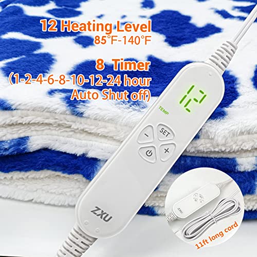 Weighted Heated Blanket,36" x 48" Small Weighted and Heated Throw Blankets, 5Lbs, Weighted Lap Blanket for Adults ,Children ,12 Heating Levels & 8 Timer, Machine Washable, for Teens and Kids