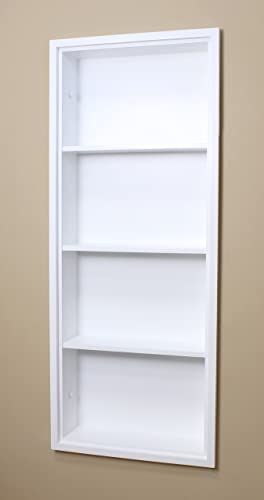 Fox Hollow Furnishings 14x36 Recessed Sloane Wall Niche with Plain Back and Three Shelves
