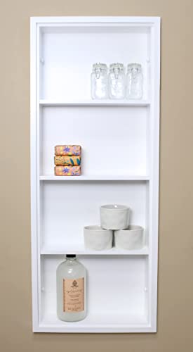 Fox Hollow Furnishings 14x36 Recessed Sloane Wall Niche with Plain Back and Three Shelves