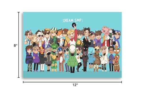Posters Painting Anime Posters Game Dream SMP Poster Canvas Poster Bedroom Decor Office Room Decor Gift 08x12inch(20x30cm) Unframe-Style