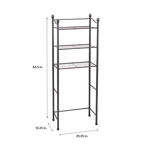 Organize It All 3 Tier Over The Toilet Bathroom Storage Space Saver - Oil Rubbed Bronze (17571W1P)
