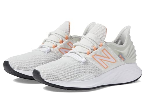 New Balance Women's Fresh Foam Roav V1 Running Shoe, Nimbus Cloud/Peach Glaze/Dusk Blue, 8.5 Wide