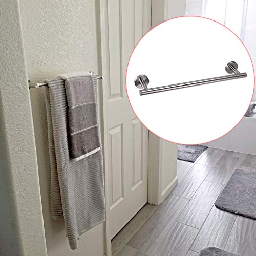Sumnacon 16 Inch Towel Bar Towel Rod with Screws,Solid Wall-Mounted Stainless Steel Towel Rack Hanger Holder Organizer for Bathroom Kitchen, Silver