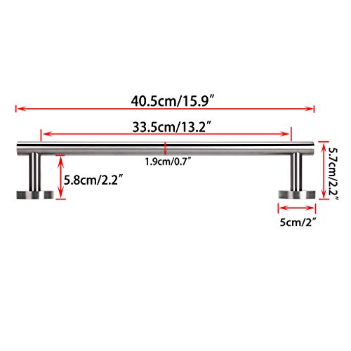 Sumnacon 16 Inch Towel Bar Towel Rod with Screws,Solid Wall-Mounted Stainless Steel Towel Rack Hanger Holder Organizer for Bathroom Kitchen, Silver