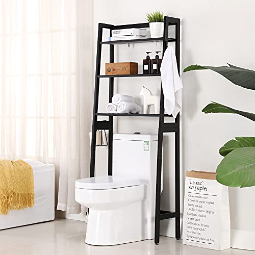 MallBoo Toilet Storage Rack, 3 -Tier Over-The-Toilet Bathroom Spacesaver - 100% Wood and Easy to Assemble