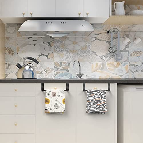 Towel Rack for Cabinet, Strong Steel Kitchen Over Cabinet Towel Bar Rack